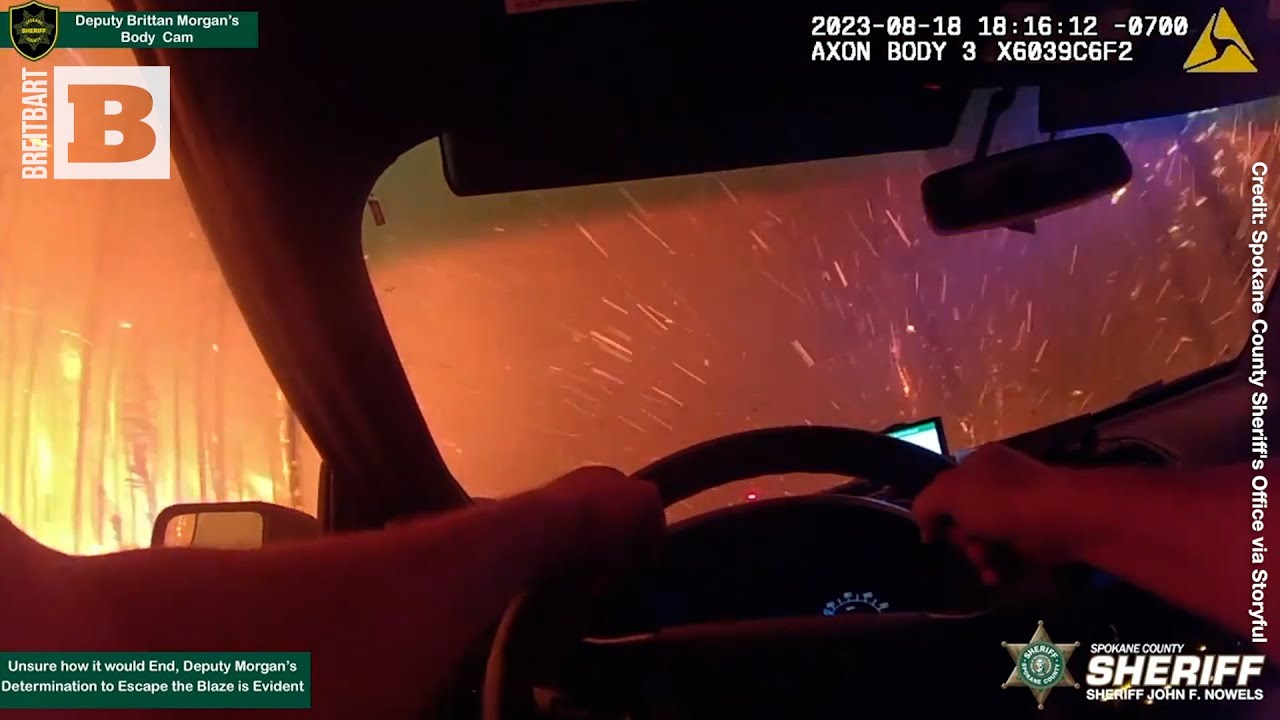Through the FIRE & FLAMES! Watch Deputy ESCAPE from Hellish Forest Fire ...