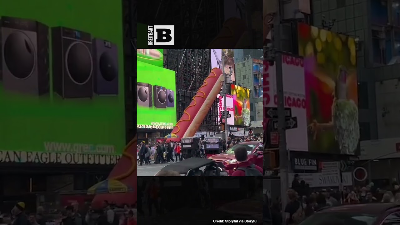 Hot Diggity Dog! Giant Hot Dog “Artwork” Unveiled in Times Square - The ...