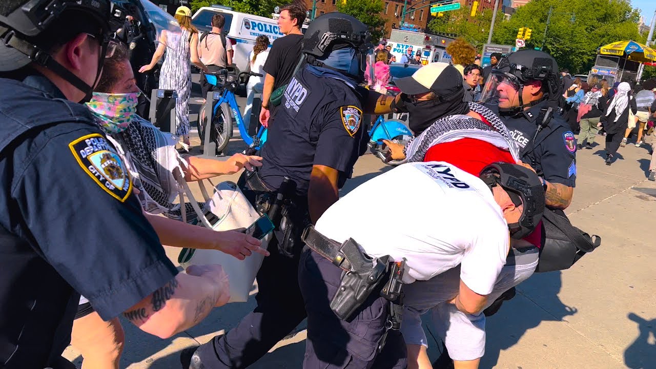RAW FOOTAGE: Pro-Palestine Protest in Brooklyn Leads to 34 Arrests ...